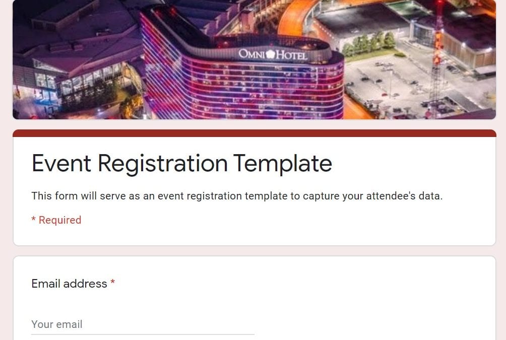 How to Free Event Registration Form Google J Shay Event Solutions