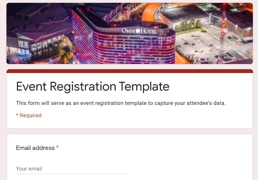 How to Free Event Registration Form Google J Shay Event Solutions